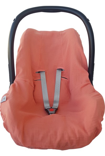 Pamuk Pazen Müslin Ana Kucağı Puset Kılıfı Kiremit Renk