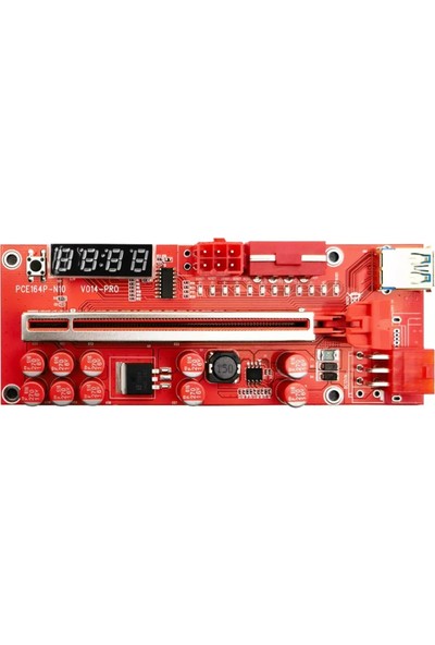 Riser V014 Pro 3 Güç Girişli Sıcaklık ve Voltaj Göstergeli Ekran Kartı Yükseltici Pcı-E X16 Riser V014 Pro 3 Güç Girişli Sıcaklık ve Voltaj Göstergeli Ekran Kartı Yükseltici Pcı-E X16