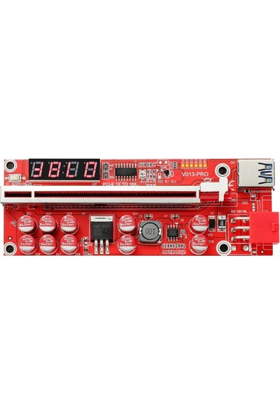 Riser V013 Pro Sıcaklık ve Voltaj Göstergeli Ekran Kartı Yükseltici Pcı-E X16 Riser V013 Pro Sıcaklık ve Voltaj Göstergeli Ekran Kartı Yükseltici Pcı-E X16