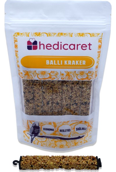 Hedicaret Muhabbet Kuşu Yemi 7 Adet Ballı Kraker Kilitli Ambalajda Hedicaret Muhabbet Kuşu Yemi 7 Adet Ballı Kraker Kilitli Ambalajda