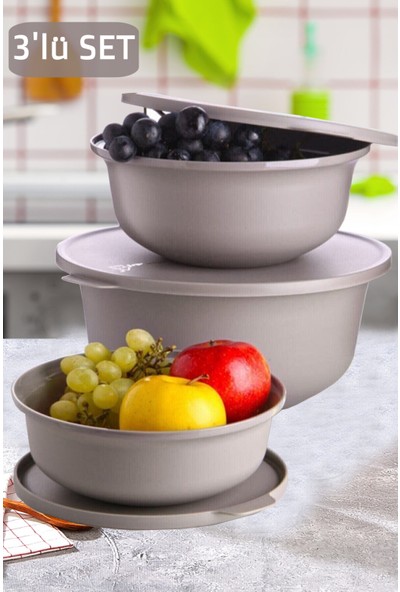 Mim Life 3' Lü Çok Amaçlı Saklama Kabı Yuvarlak Plastik Mürdüm Renk ( 1 Lt - 2 Lt - 4 Lt ) Mim Life 3' Lü Çok Amaçlı Saklama Kabı Yuvarlak Plastik Mürdüm Renk ( 1 Lt - 2 Lt - 4 Lt )
