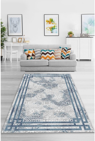Zeyhan Tekstil Selçuklu Motif Süngerli Lastikli Kaymaz Su Geçirmez Halı Örtüsü Zeyhan Tekstil Selçuklu Motif Süngerli Lastikli Kaymaz Su Geçirmez Halı Örtüsü