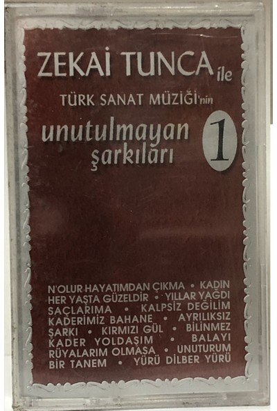 Jazz Müzik Zekai Tunca - Türk Sanat Müziği’nin Unutulmayan Şarkıları 1 ( Kaset ) Jazz Müzik Zekai Tunca - Türk Sanat Müziği’nin Unutulmayan Şarkıları 1 ( Kaset )