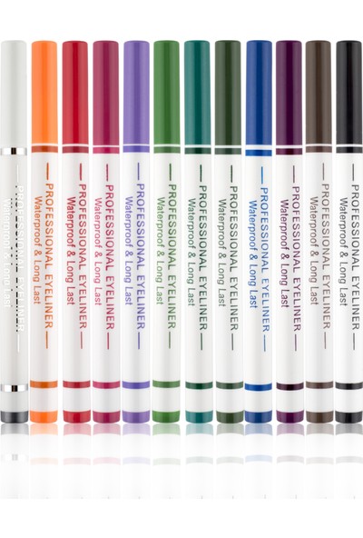 Tikatti 12 Renk Pen Eyeliner Seti Tikatti 12 Renk Pen Eyeliner Seti