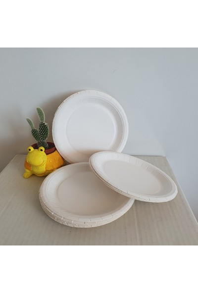 Korkmaz Ambalaj Beyaz Karton Tabak 48'li 18 cm Korkmaz Ambalaj Beyaz Karton Tabak 48'li 18 cm