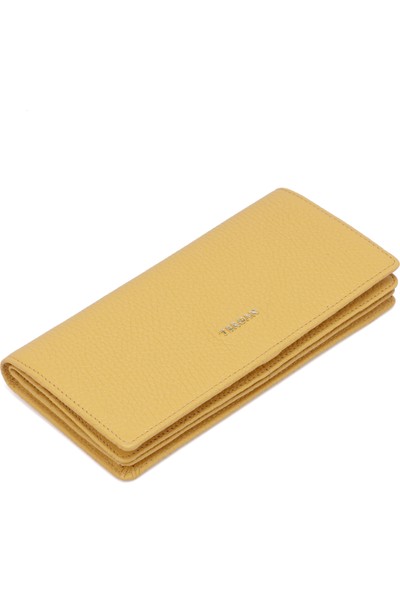 Tergan Sarı Deri Kadın Cüzdanı 05685H28