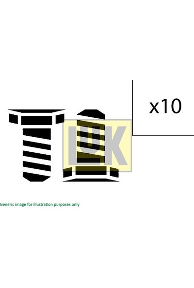 Luk 411016110 Volan Cıvata Takimi Volvo C30 (533) 06-12 C70 I (873) 98-05 S40 I (644) 99-04 1371854 (WE357156)
