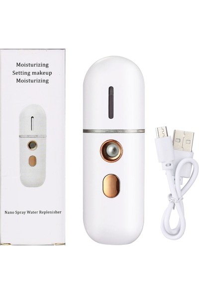 Mini Yüz Buharlı Pişirici USB Şarj Edilebilir Nemlendirici Nano Nebulizatör