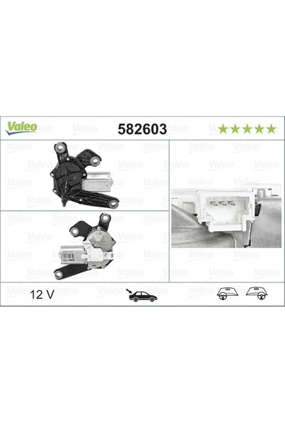 Valeo 582603 Silecek Motoru (Arka) Citroen C2 (09 / 03-01 / 10). C3. C3 Iı (04 / 02-01 / 11). C4 (11 / 04-01 / 11); Peugeot 3 6405J9 (WE471621) Valeo 582603 Silecek Motoru (Arka) Citroen C2 (09 / 03-01 / 10). C3. C3 Iı (04 / 02-01 / 11). C4 (11 / 04-01 / 11); Peugeot 3 6405J9 (WE471621)