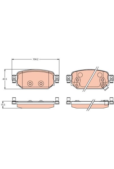 Trw GDB2172 Arka Fren Balatasi Mazda 3 2016 BAY02643ZA (WA653646)