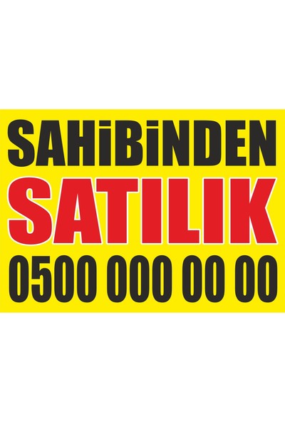 Artecya Sahibinden Satılık Branda Afiş 50*70CM Artecya Sahibinden Satılık Branda Afiş 50*70CM