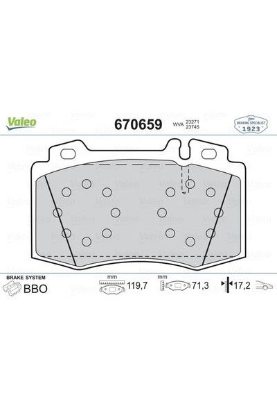 Valeo 670659 Fren Balatasi On W203 02-07 S203 02-07 C209 02-09 C219 04-10 W211 02-08 W220 98-05 (WA948129) Valeo 670659 Fren Balatasi On W203 02-07 S203 02-07 C209 02-09 C219 04-10 W211 02-08 W220 98-05 (WA948129)