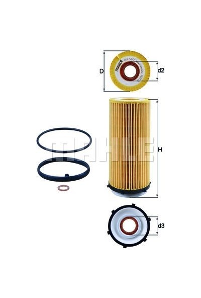 Mahle OX560D Yag Filtresi Bmw E90 E92 E93 F10 F01 E70 E71 11427808443 (WA589165)