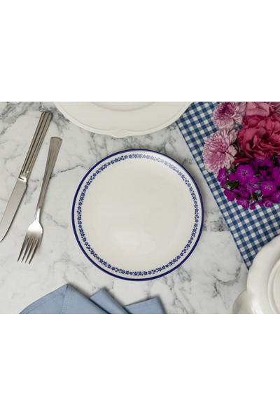 Madame Coco Rêve Bleu Joie Pasta Tabağı - Mavi - 19 cm