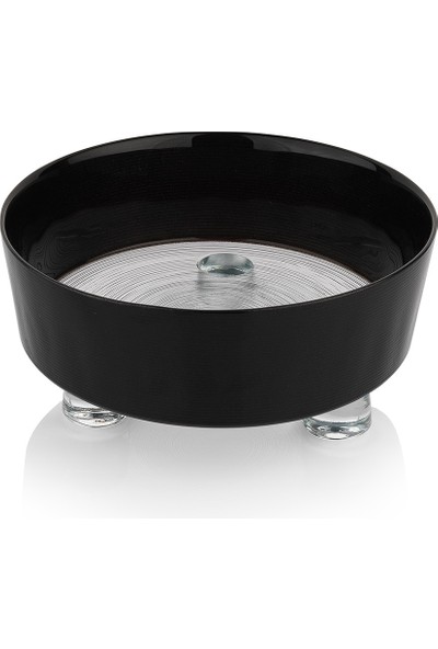 Schafer Antic Ayaklı Kase-24 Cm-Siyah