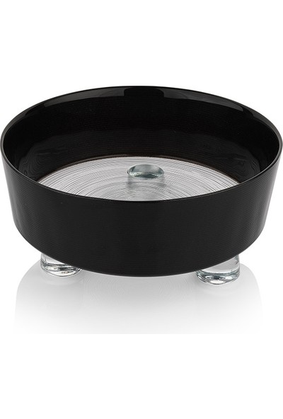 Schafer Antic Ayaklı Kase-12 Cm-Siyah