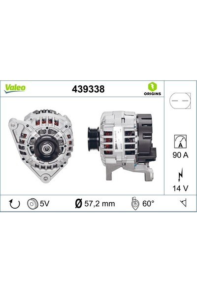 Valeo 439338 Alternator 12//120/DV A3 A4 A6 99-01 Passat 97-05 1.8 2.0 Superb 02-08 038903018E (WA954785)