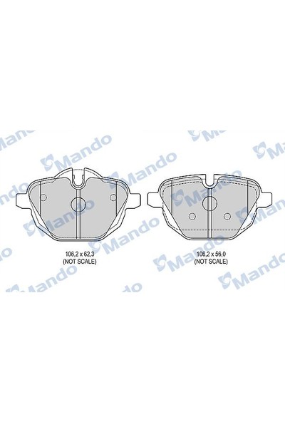 Mando MBF015266 Fren Balatasi Arka (106MM) F07 F10 F11 F12 08 (WA972265)