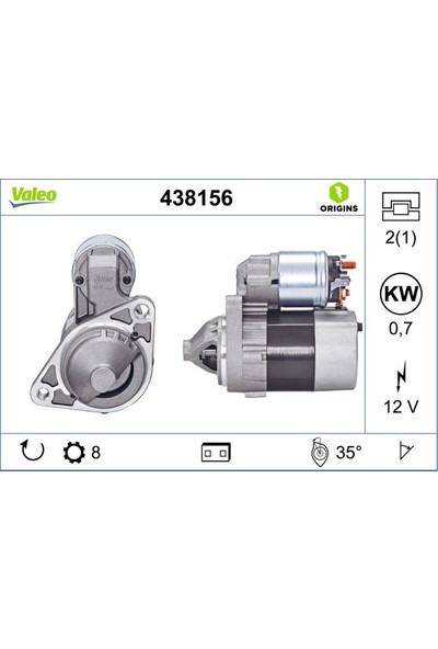 Valeo 438156 Mars Motoru 12V 8 Dis 0.7kw Micra (K11 / K12) Note 1.0 / 1.2 / 1.4 16V 00 03 (WM447468) Valeo 438156 Mars Motoru 12V 8 Dis 0.7kw Micra (K11 / K12) Note 1.0 / 1.2 / 1.4 16V 00 03 (WM447468)