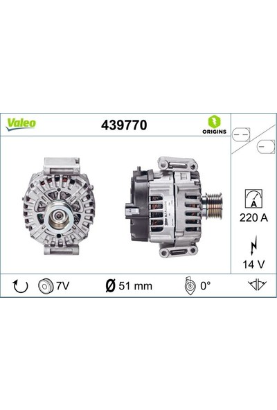 Valeo 439770 Alternator (14V 220A) X164 09-12 C219 05-10 W212 09-15 W221 06-13 W251 06-14 A0009067400 (WM532737) Valeo 439770 Alternator (14V 220A) X164 09-12 C219 05-10 W212 09-15 W221 06-13 W251 06-14 A0009067400 (WM532737)