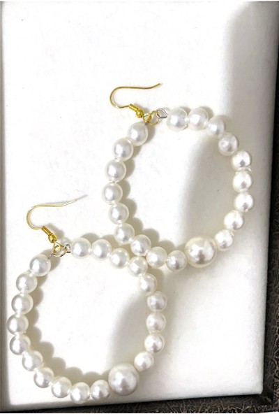 Nar Incili Halka Küpe