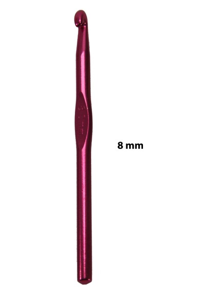 Ala Depo Metal Tığ Yün Penye Makrome Örgü No: 8 mm 15 cm Ala Depo Metal Tığ Yün Penye Makrome Örgü No: 8 mm 15 cm