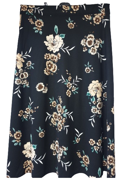 Sercan Konfeksiyon Kadın Astarlı Krep Yarım Mevlana Etek