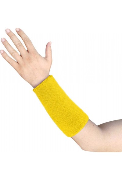 Starion Basketbol Havlu El Bilekliği Geniş El Bilekliği Sarı Starion Basketbol Havlu El Bilekliği Geniş El Bilekliği Sarı