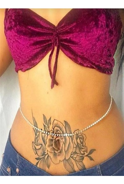 Takıconcept Taşlı Su Yolu Göbek Zinciri Kararmaz 1.ci Kalite