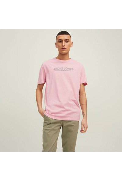 Jack & Jones Blabooster Erkek Pembe Tişört (12214517-SPSCN)