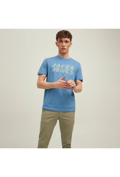 Jack & Jones Erkek Mavi Tişört (12213764-RVR)