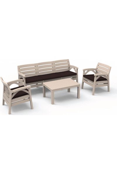 Çavdar Group Santana 3+1+1 Plastik Oturma Grubu-Bahçe,balkon,teras Sehpalı Koltuk Takımı Çavdar Group Santana 3+1+1 Plastik Oturma Grubu-Bahçe,balkon,teras Sehpalı Koltuk Takımı
