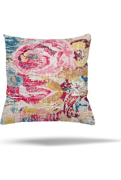 on the clouds Patchwork Çiçek Desen Etnik Gizli Fermuarlı Yastık Kılıfı Kırlent Kılıfı Koltuk Yastık Kılıfı