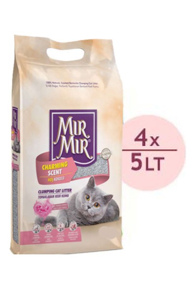 Mır mır Topaklanan Ince Kedi Kumu 4 x 5 Lt