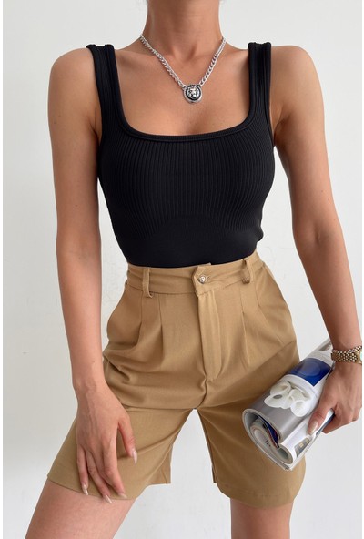 MyLove Pensli Rustik Bermuda Şort Camel MyLove Pensli Rustik Bermuda Şort Camel