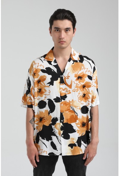 New World Polo Gömlek Yaka Beyaz Oversize Gömlek 22SSM30201 New World Polo Gömlek Yaka Beyaz Oversize Gömlek 22SSM30201