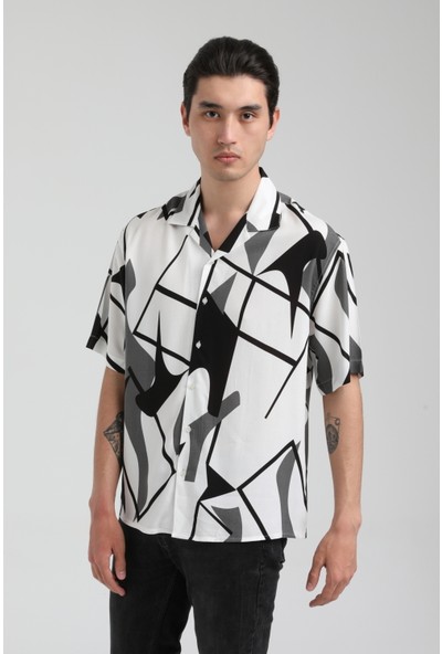 New World Polo Gömlek Yaka Beyaz Oversize Gömlek 22SSM30114 New World Polo Gömlek Yaka Beyaz Oversize Gömlek 22SSM30114