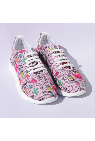Bez Unicorn Desenli Ortopedik Spor Ayakkabı