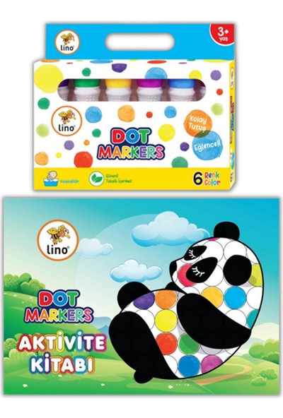 Lino Dot Markers 6 Renk Yıkanabilir +Aktivite Boyama Kitabı Seti Lino Dot Markers 6 Renk Yıkanabilir +Aktivite Boyama Kitabı Seti