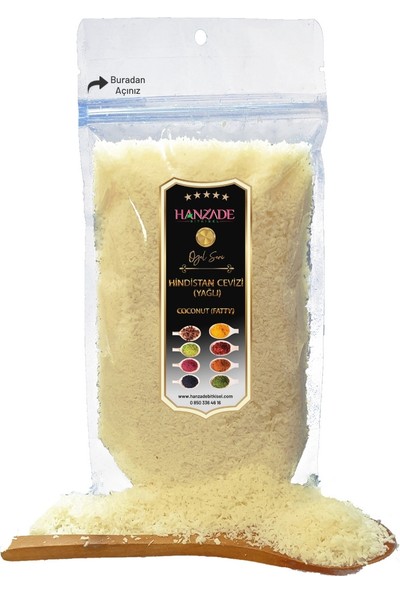 Hanzade Bitkisel Hindistan Cevizi Iri Taneli 100 gr - Yağı Alınmamış Tam Yağlı Hanzade Bitkisel Hindistan Cevizi Iri Taneli 100 gr - Yağı Alınmamış Tam Yağlı