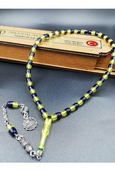 İbrahim Altıntaş Gökmavi Yersarı Uçak Camı Püsküllü Tespih