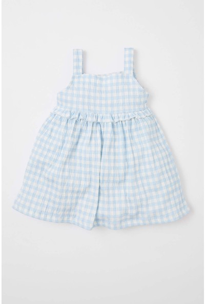 DeFacto Kız Bebek Regular Fit Askılı Elbise Y5412A222SM
