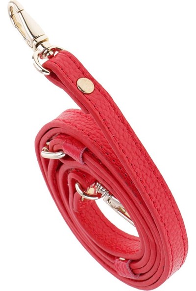 Ayarlanabilir Inek Deri Omuz Çantası Kayışı Crossbody Çanta Değiştirme Kırmızı