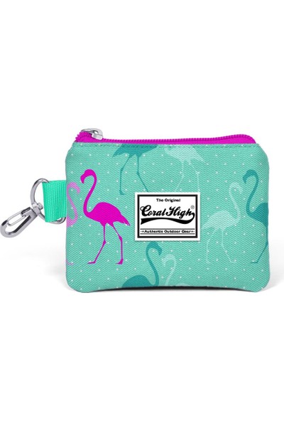 Coral High Kids Su Yeşili Flamingo Desenli Bozuk Para Çantası 21725 Coral High Kids Su Yeşili Flamingo Desenli Bozuk Para Çantası 21725