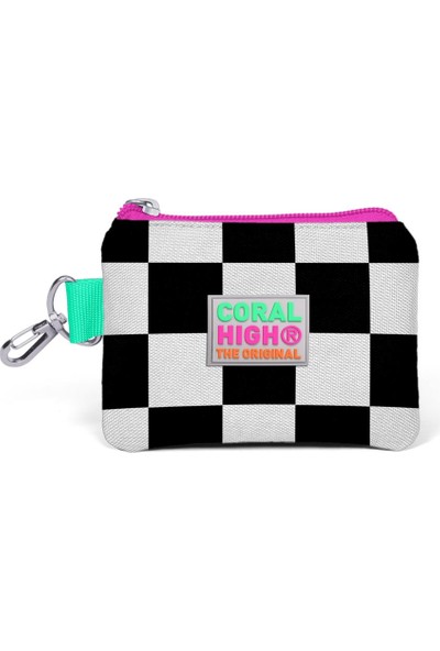 Coral High Kids Pembe Dama Desenli Bozuk Para Çantası 21801 Coral High Kids Pembe Dama Desenli Bozuk Para Çantası 21801