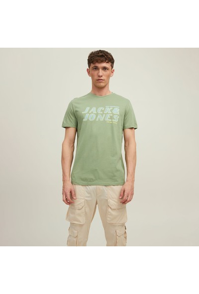 Jack & Jones Erkek Yeşil Tişört (12213764-LOF)
