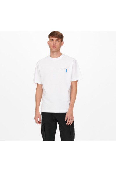 Only & Sons Wilbert Erkek Beyaz Tişört (22022178-BW) Only & Sons Wilbert Erkek Beyaz Tişört (22022178-BW)