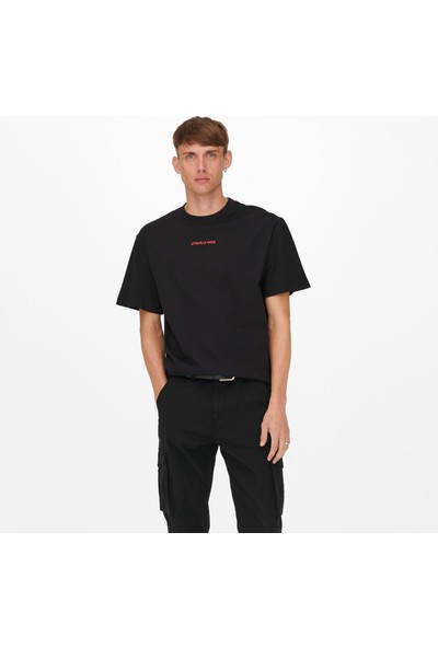 Only & Sons Wilbert Erkek Siyah Tişört (22022178-B) Only & Sons Wilbert Erkek Siyah Tişört (22022178-B)