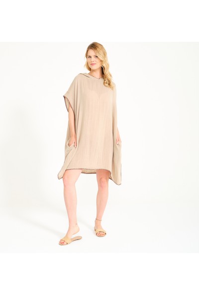 Miespiga Unisex Müslin Kapüşonlu Surf Yetişkin Panço Miespiga Unisex Müslin Kapüşonlu Surf Yetişkin Panço