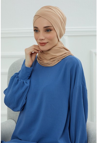 Penye Boneli Şal,sütlü Kahve,bt-3 Penye Boneli Şal,sütlü Kahve,bt-3